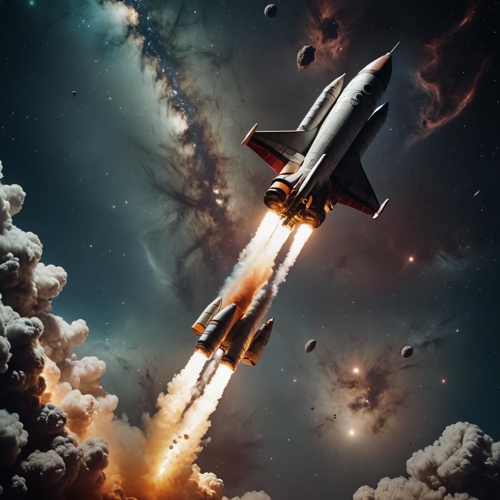 Random Rocket Ship in Outer Space (2) - AI Generated Artwork ...