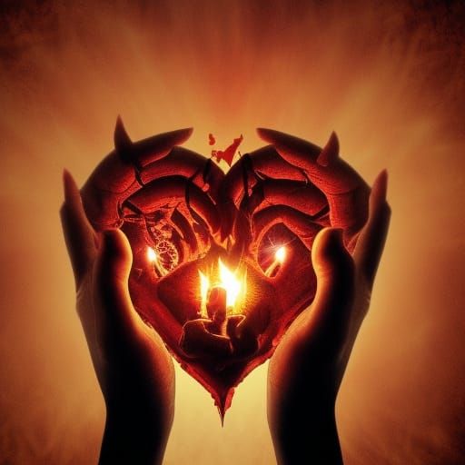 Demon heart - AI Generated Artwork - NightCafe Creator