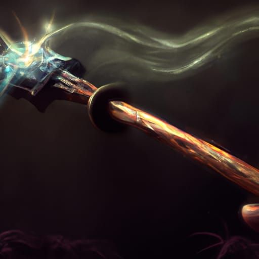 a magic wand consumed by dark magic - AI Generated Artwork - NightCafe ...