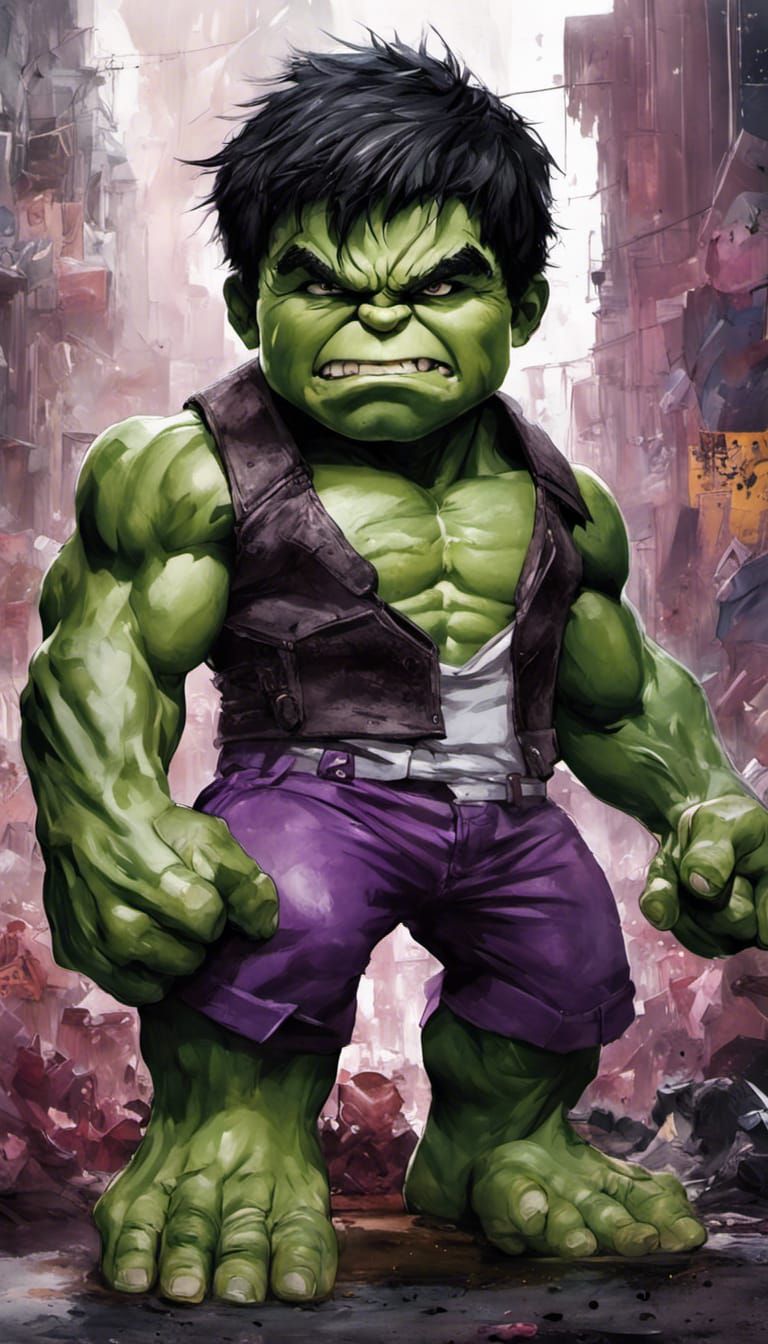 Lil' Hulk - AI Generated Artwork - NightCafe Creator