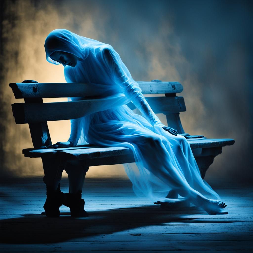 Ghosted bench - AI Generated Artwork - NightCafe Creator