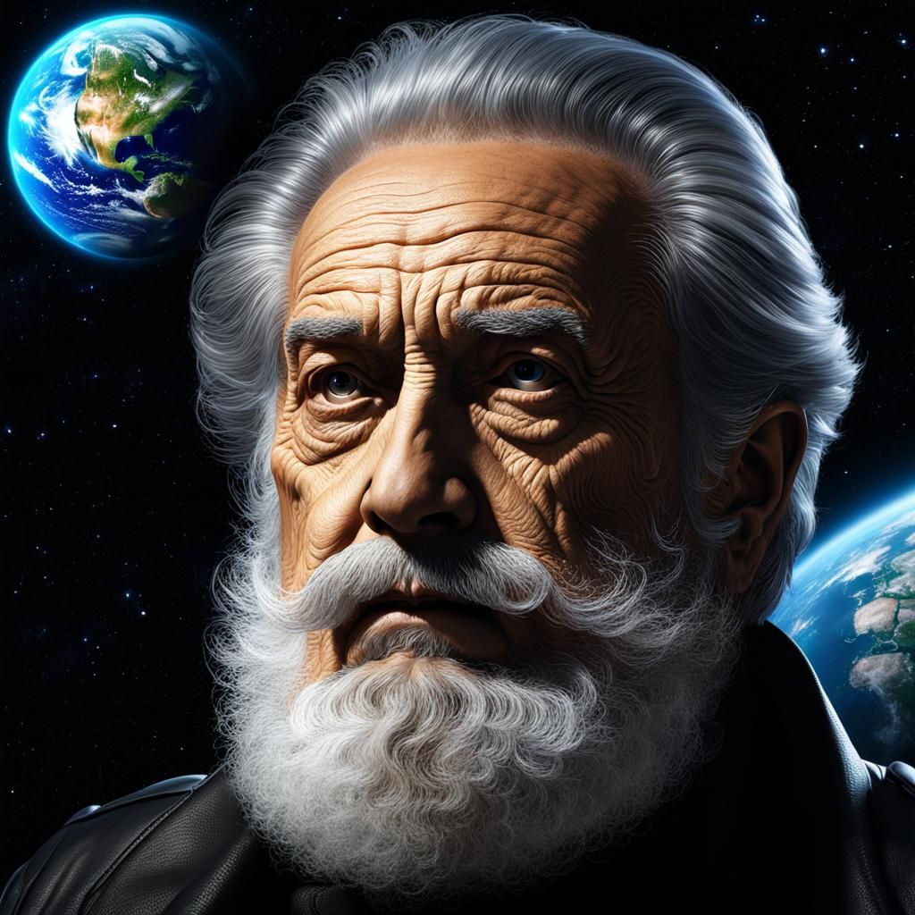 planet Earth seen from space :: the face of a very old wise disembodied ...