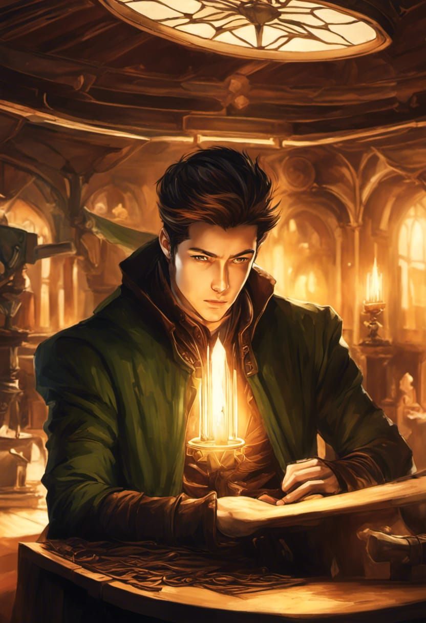 a handsome and masculine young teen man resembling Connor Jessup ...