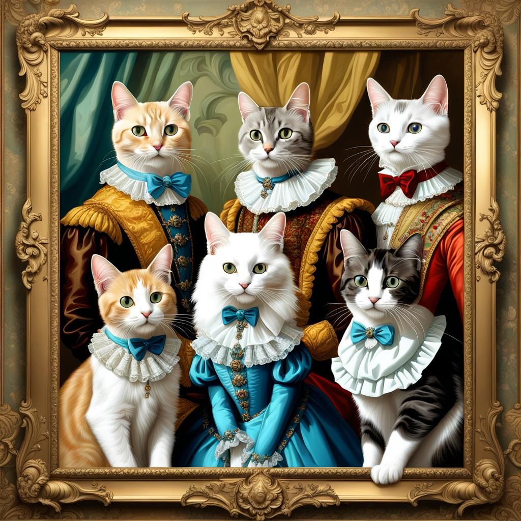 Fancy cats - AI Generated Artwork - NightCafe Creator