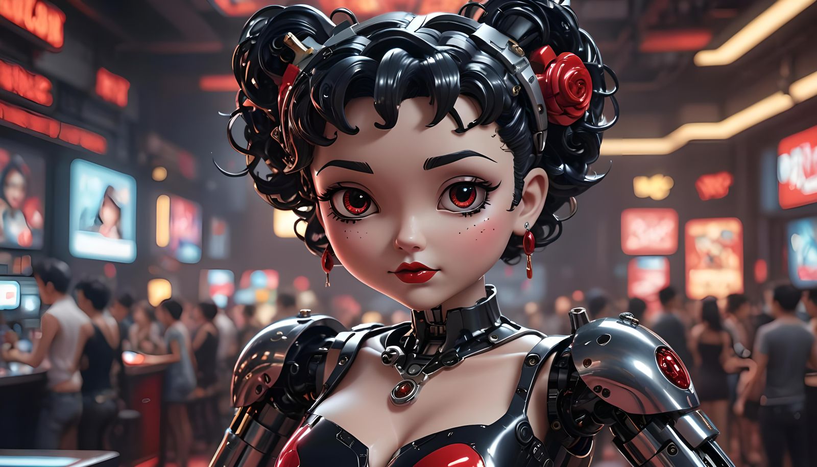 Robo Betty Boop - AI Generated Artwork - NightCafe Creator