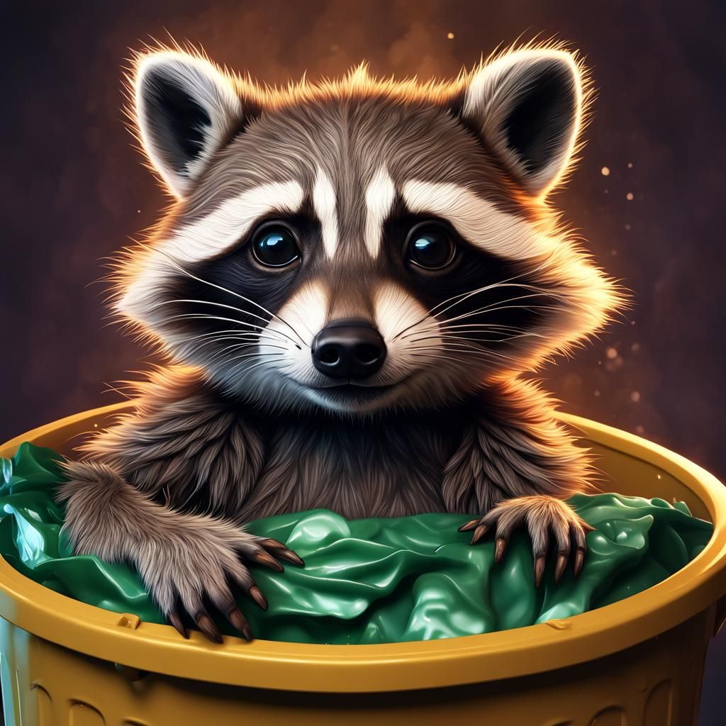 Baby Trash Panda ;) - AI Generated Artwork - NightCafe Creator