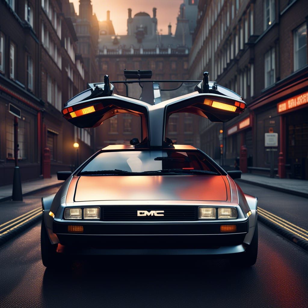 The iconic DeLorean DMC-12 - AI Generated Artwork - NightCafe Creator