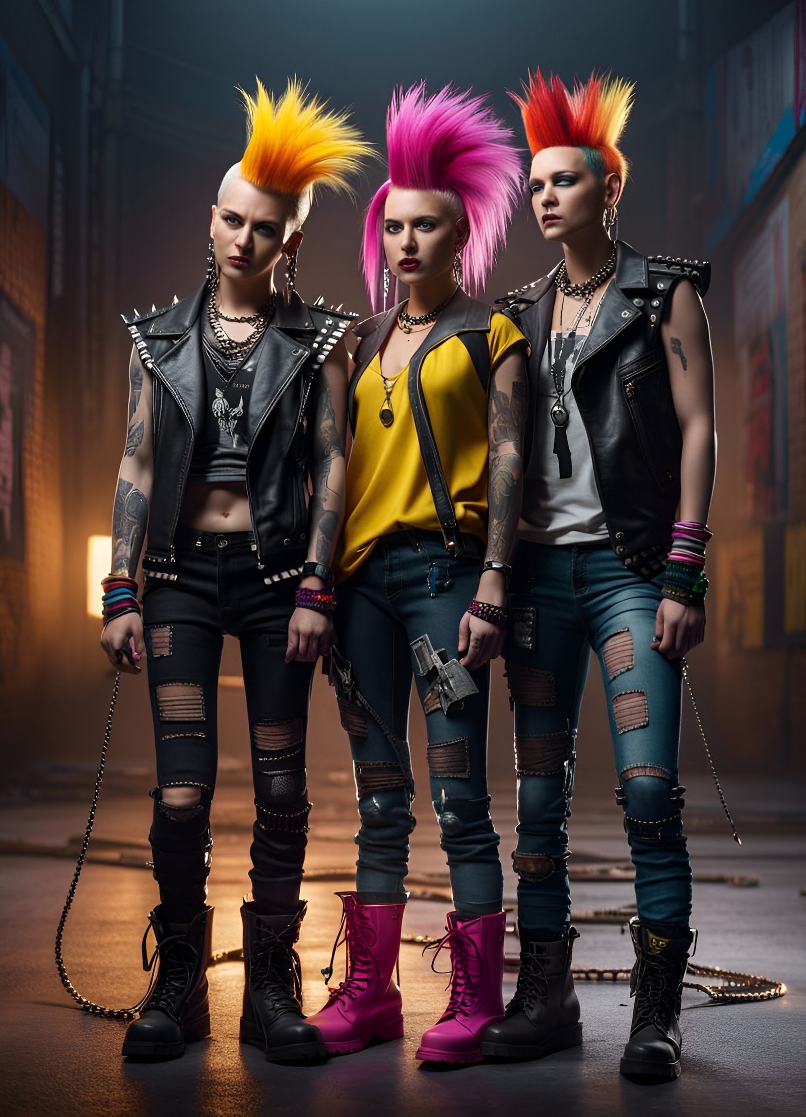 1980s punk fans - AI Generated Artwork - NightCafe Creator