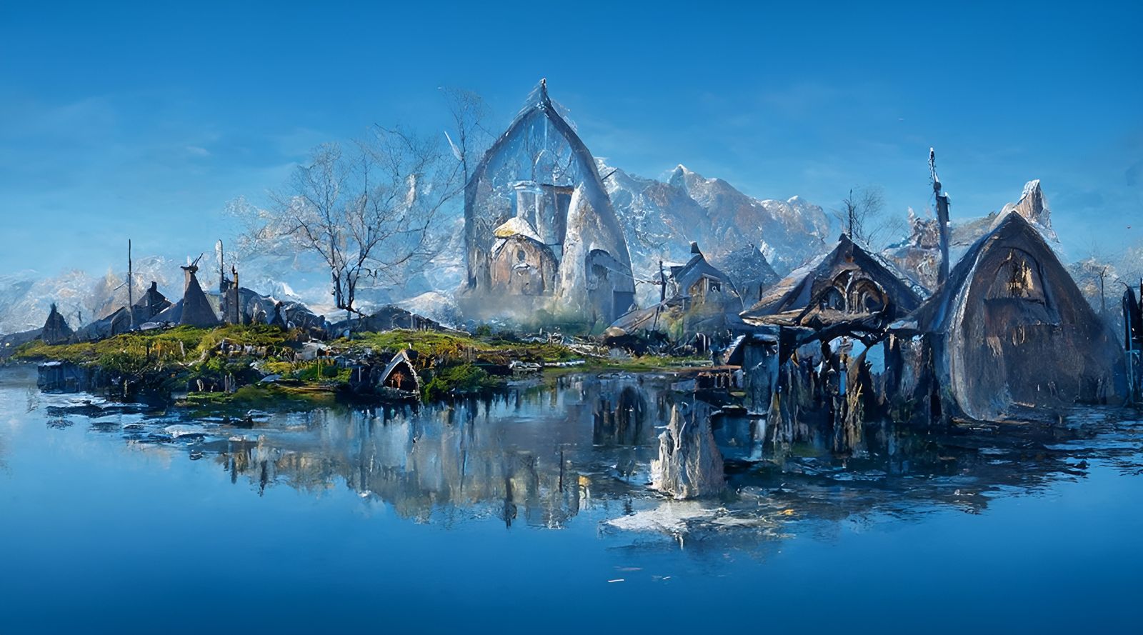 elven village - AI Generated Artwork - NightCafe Creator