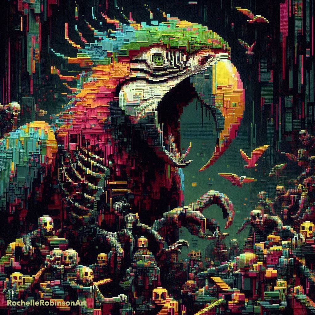 Vampire Parrot - AI Generated Artwork - NightCafe Creator