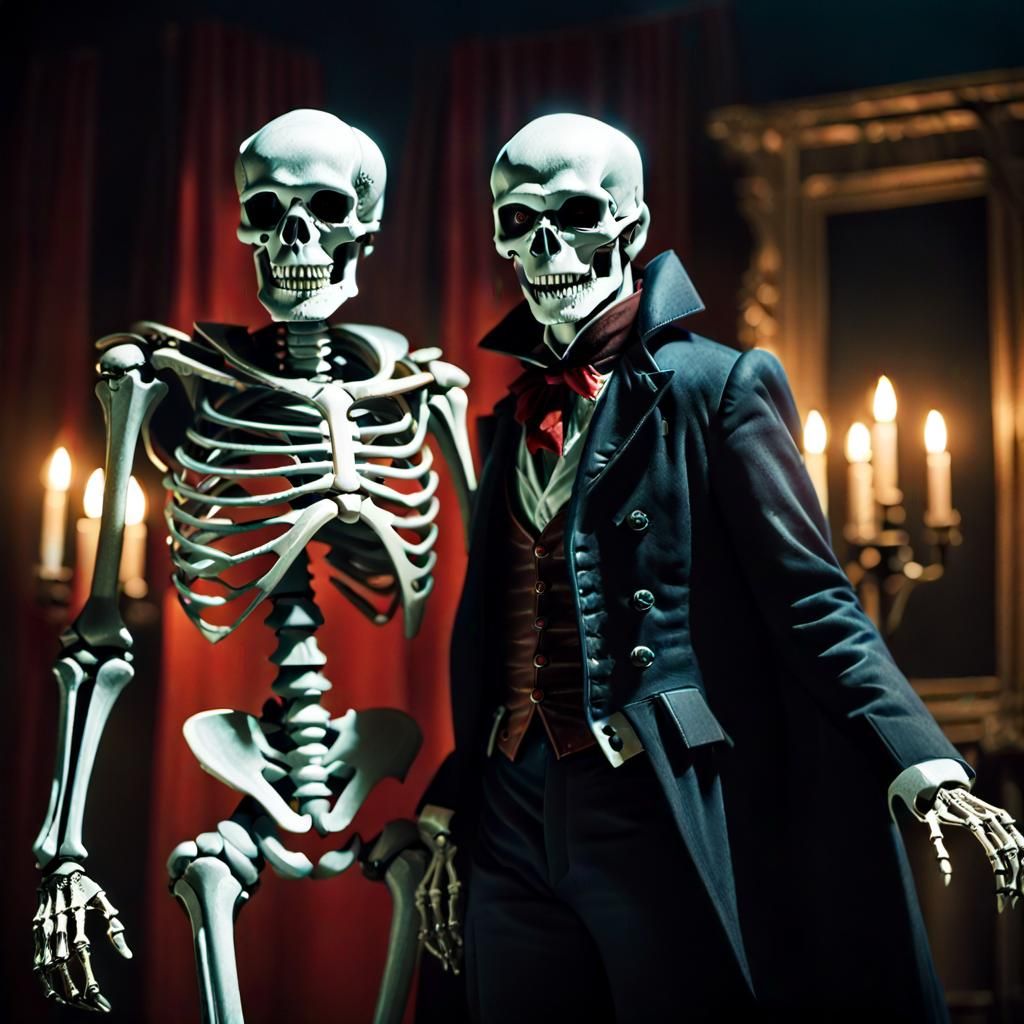 Skeleton dances with a Vampire - Cinematic Skeleton Dances w...
