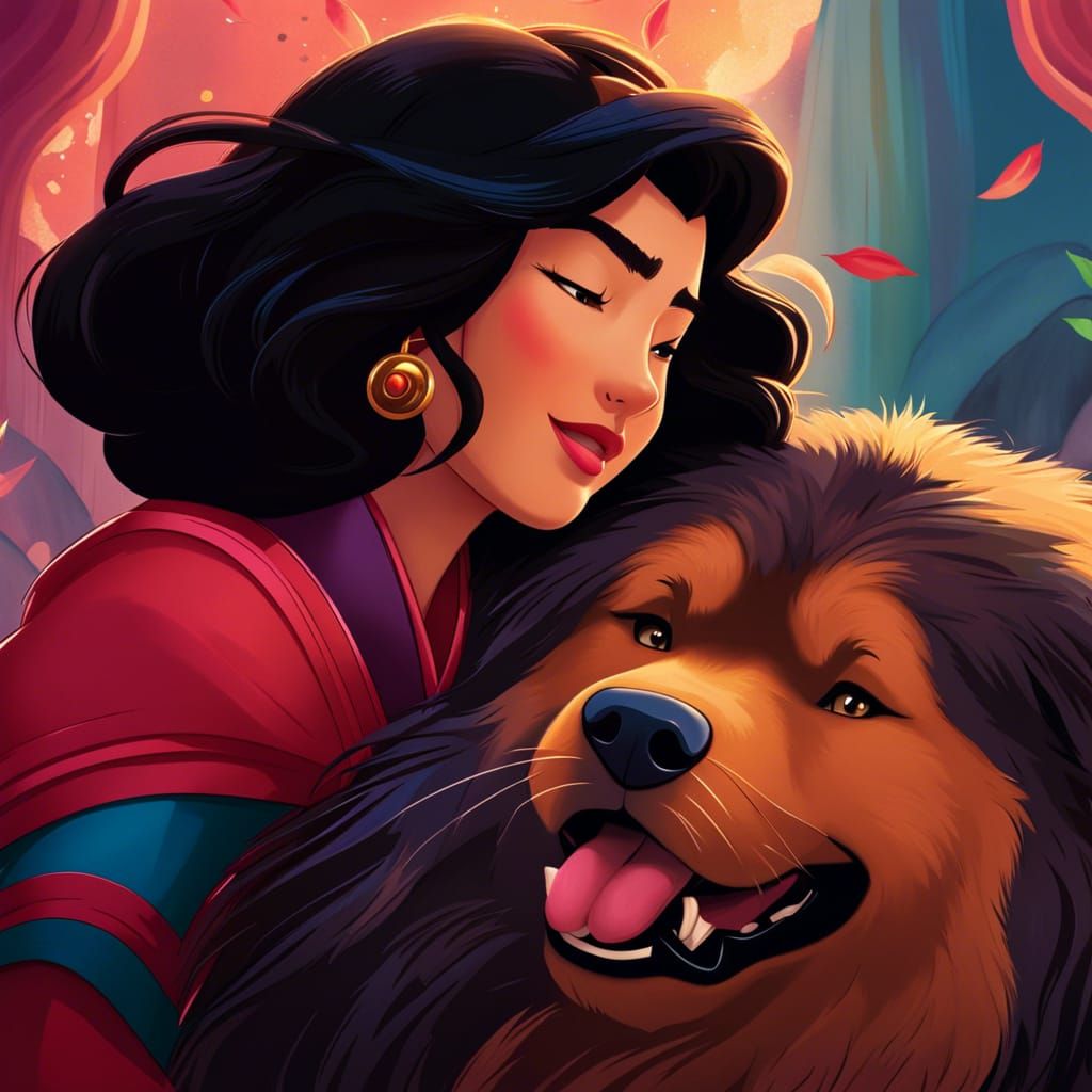 Disney Dog Moms VI: Mulan - AI Generated Artwork - NightCafe Creator