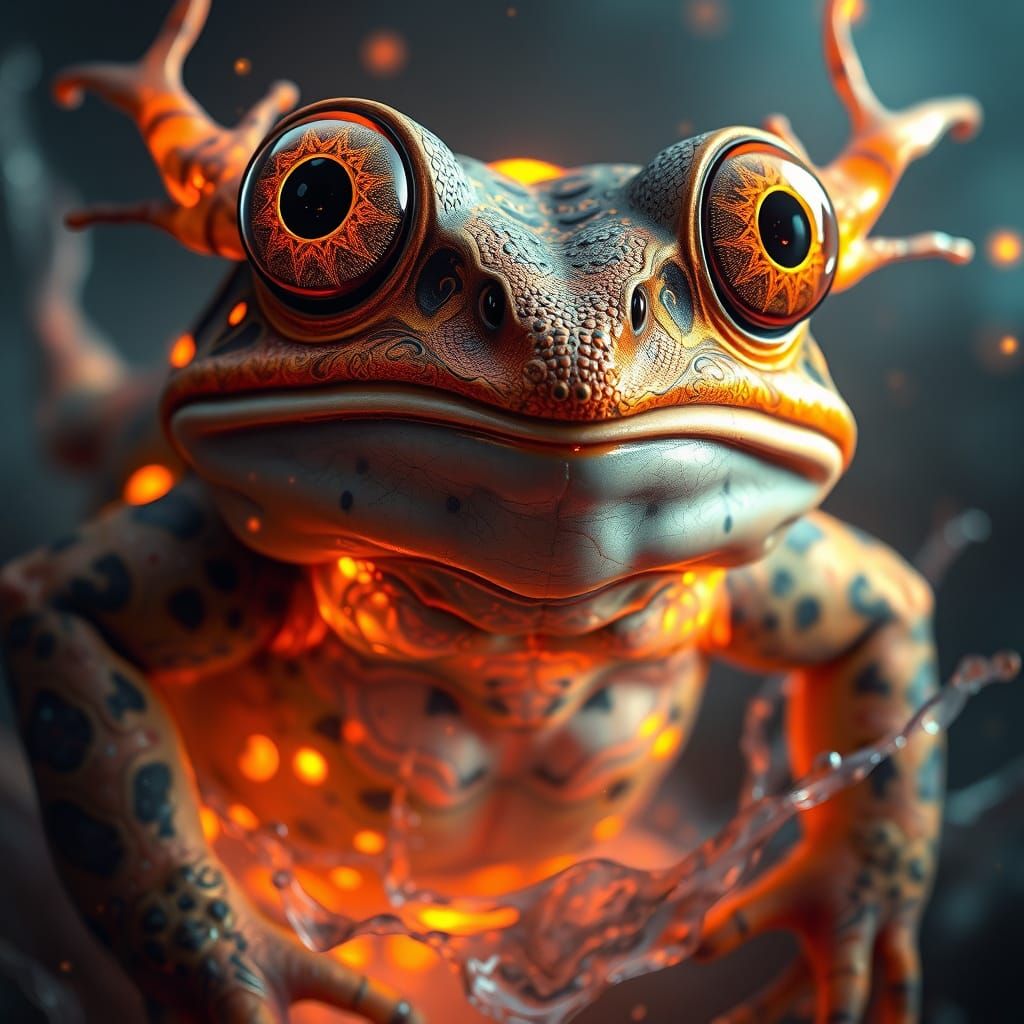 Surreal Hypnotoad Reveals Mystical Realm - AI Art