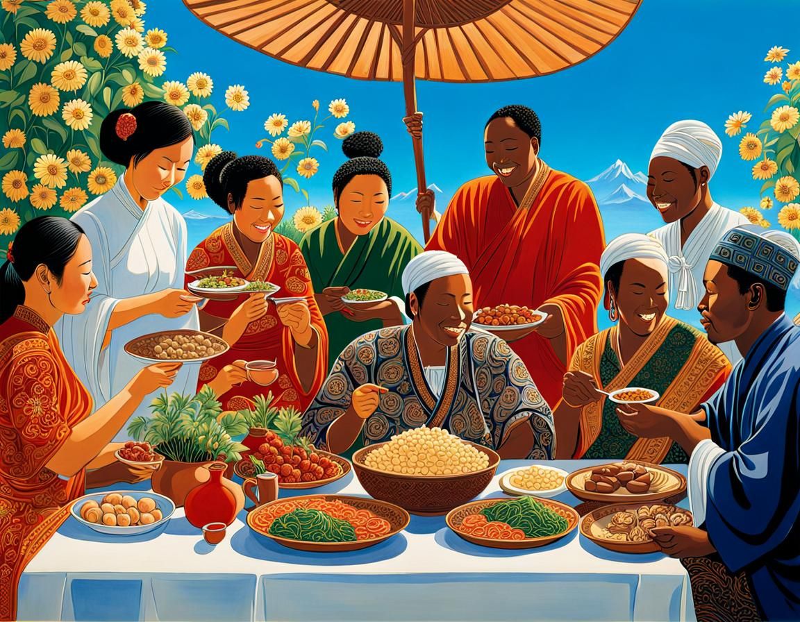 Utopia: a shared table for everyone - AI Generated Artwork - NightCafe ...