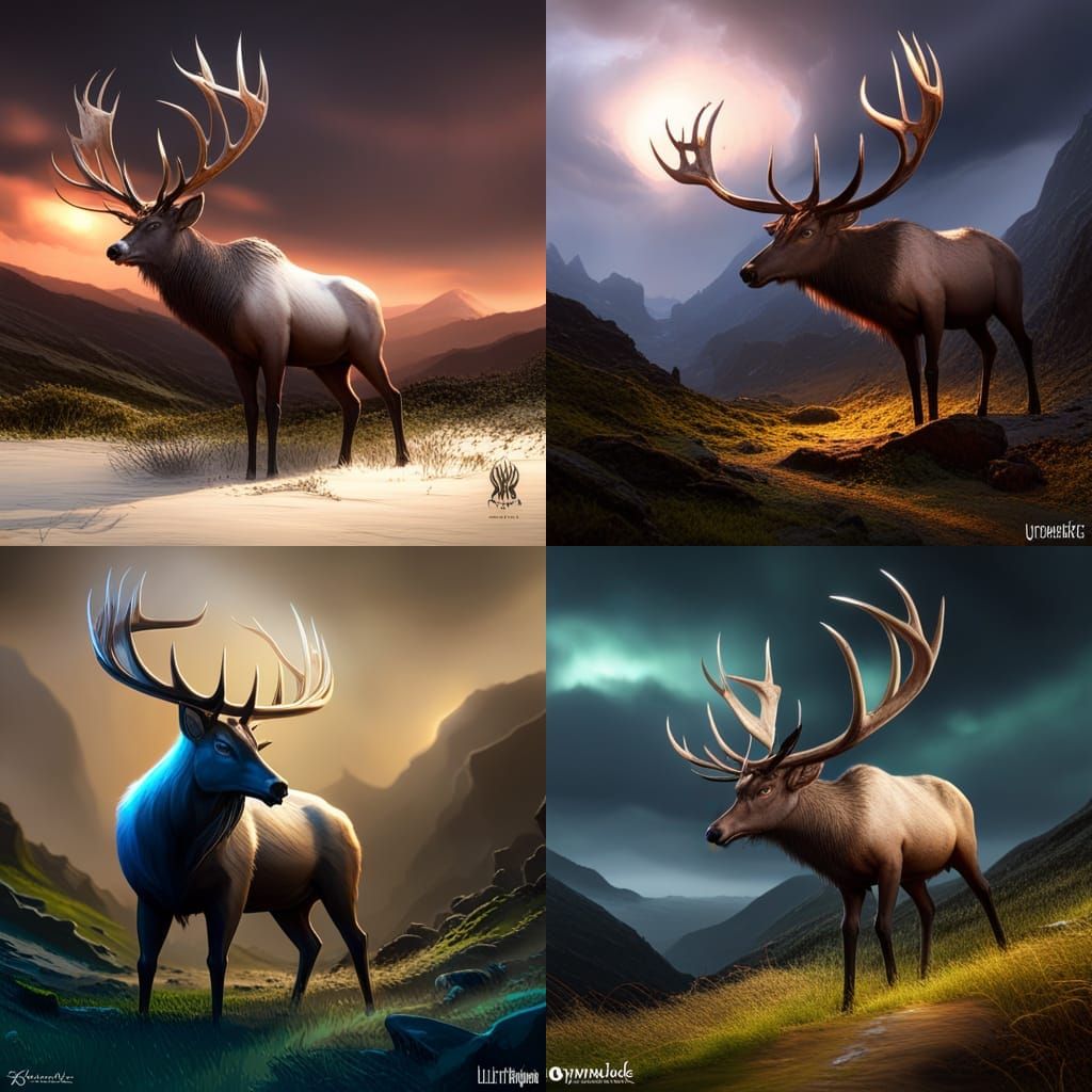 Giant Irish Elk - AI Generated Artwork - NightCafe Creator