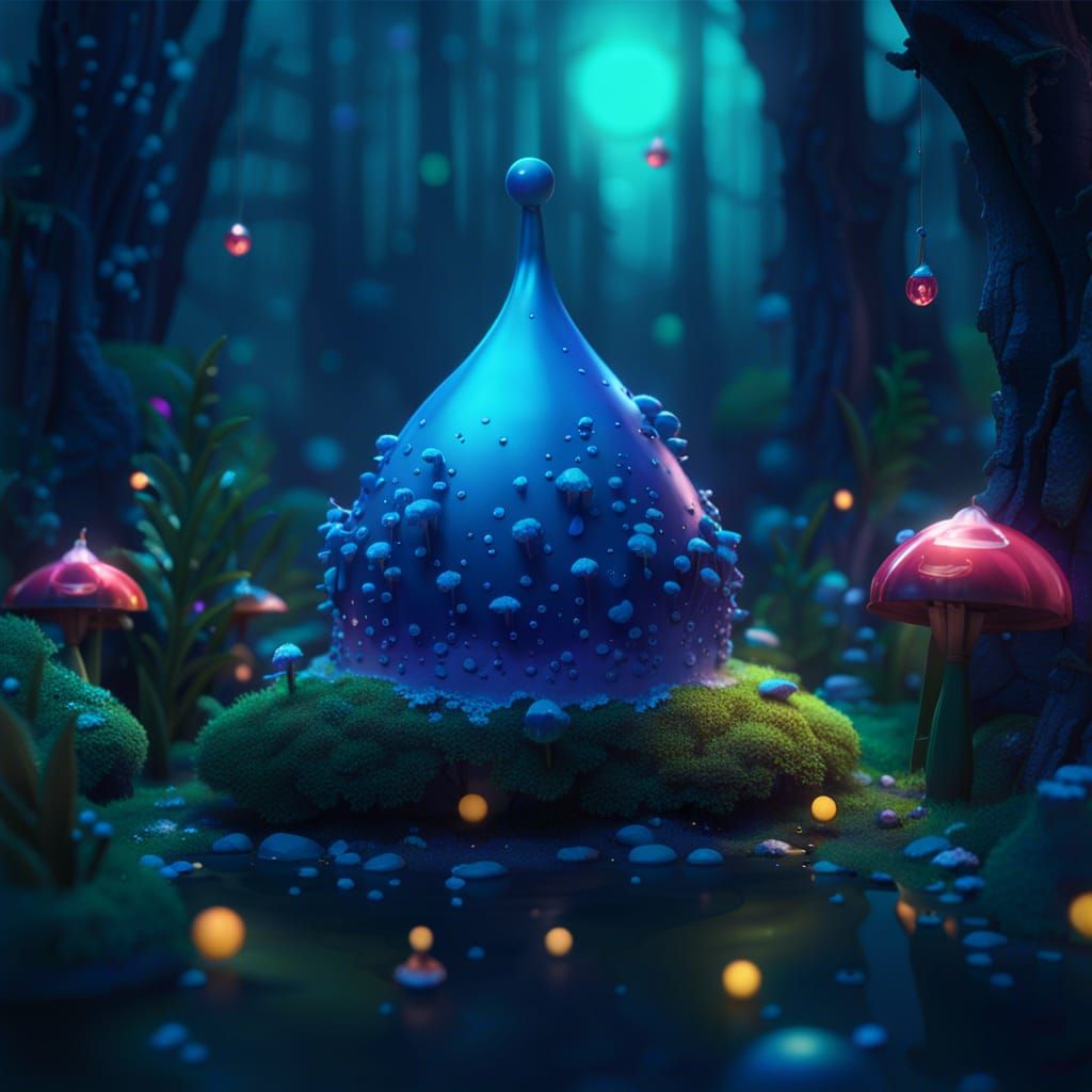 dimoo forest night dewdrop figurine pop mart dew drop - AI Generated ...