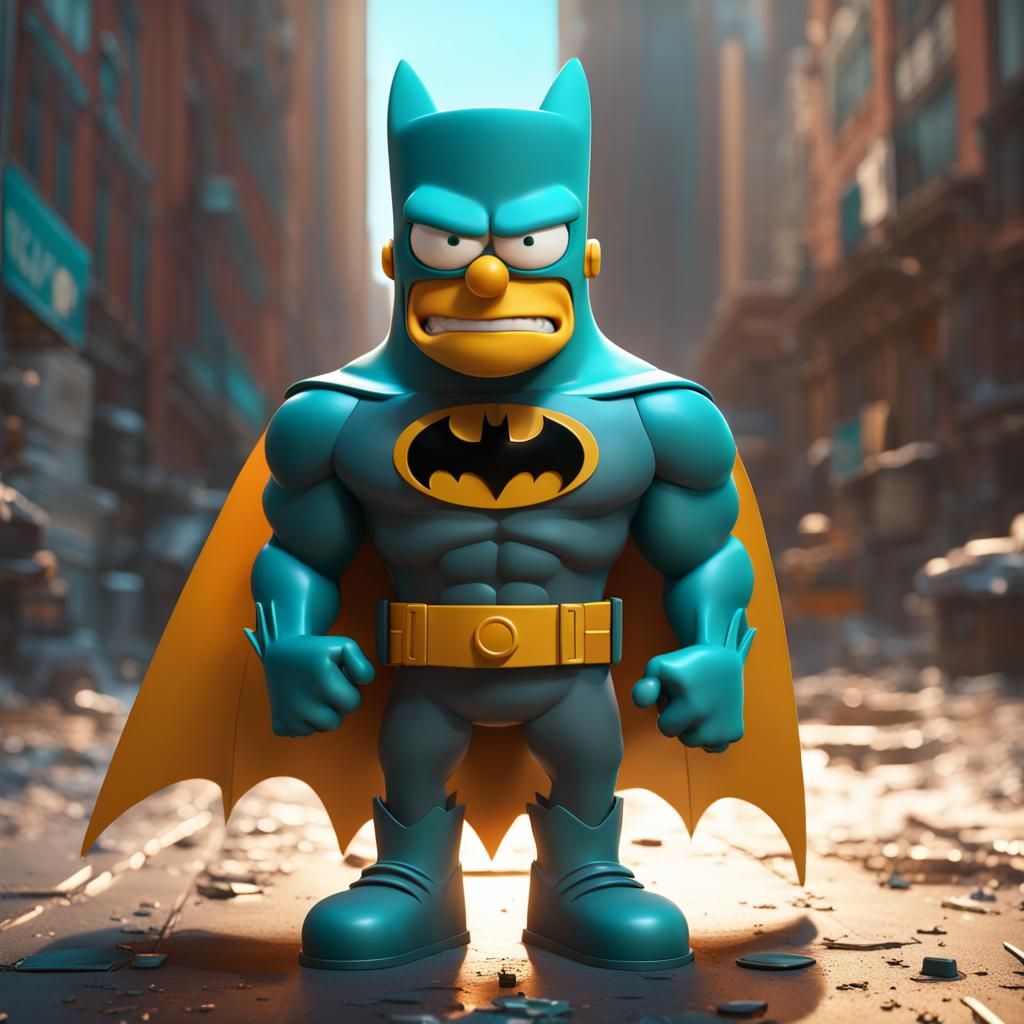 Simpson Batman - AI Generated Artwork - NightCafe Creator