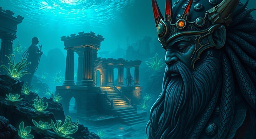 Enchanted Oceanic Realm in Ethereal Colors - AI Art