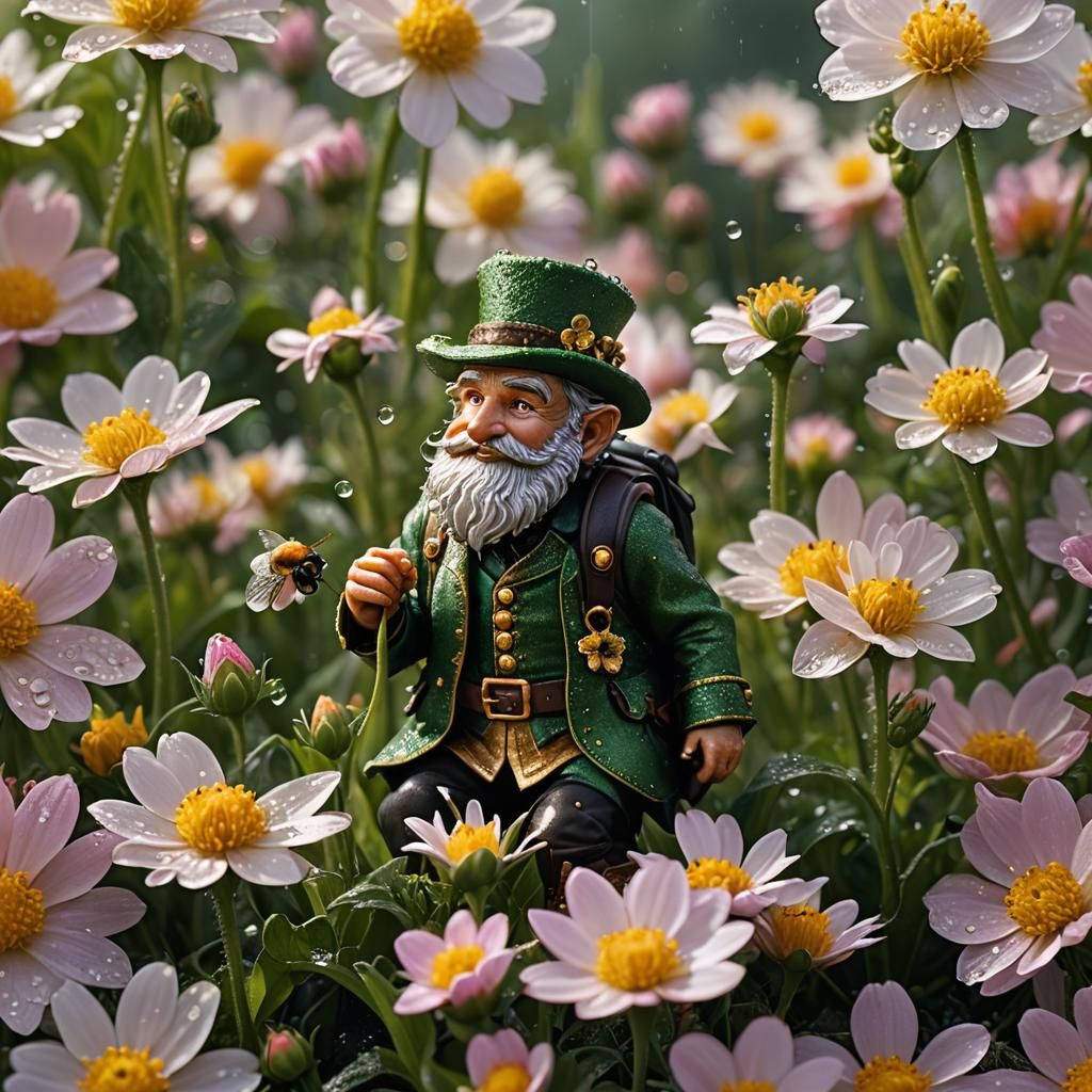 Macro photography / macro photography of a leprechaun collecting pollen ...