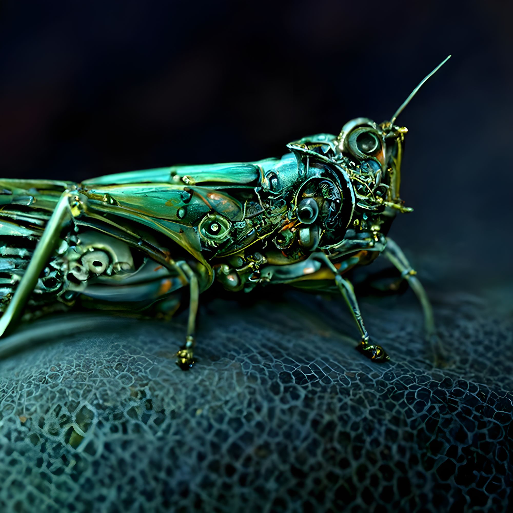 Clockwork Grasshopper : r/nightcafe