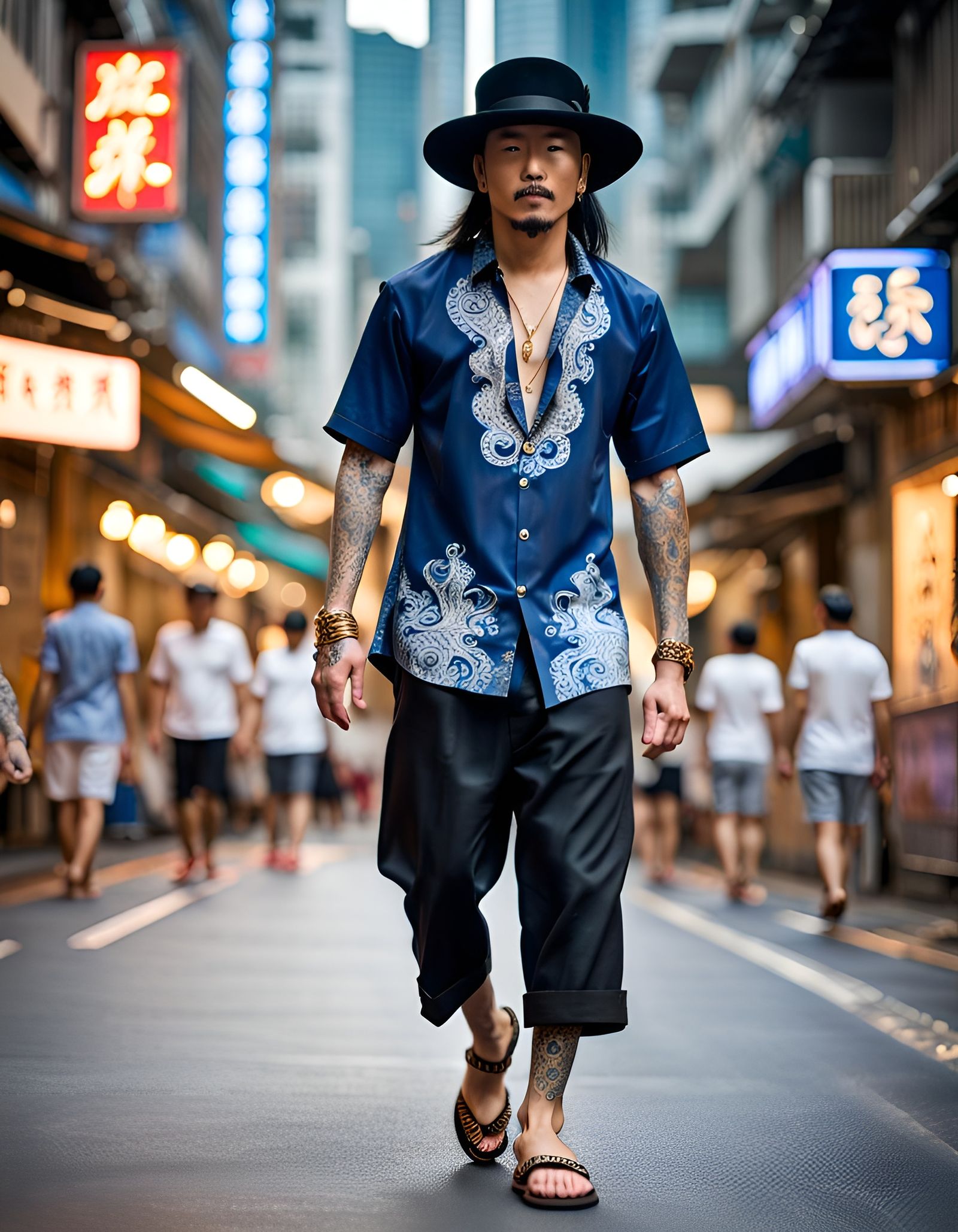 Striding man .tw - AI Generated Artwork - NightCafe Creator