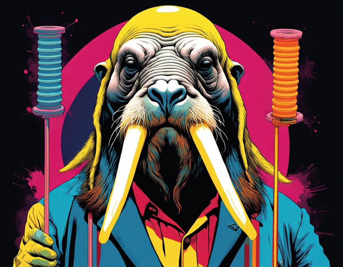 Wise Walrus Man - AI Generated Artwork - NightCafe Creator