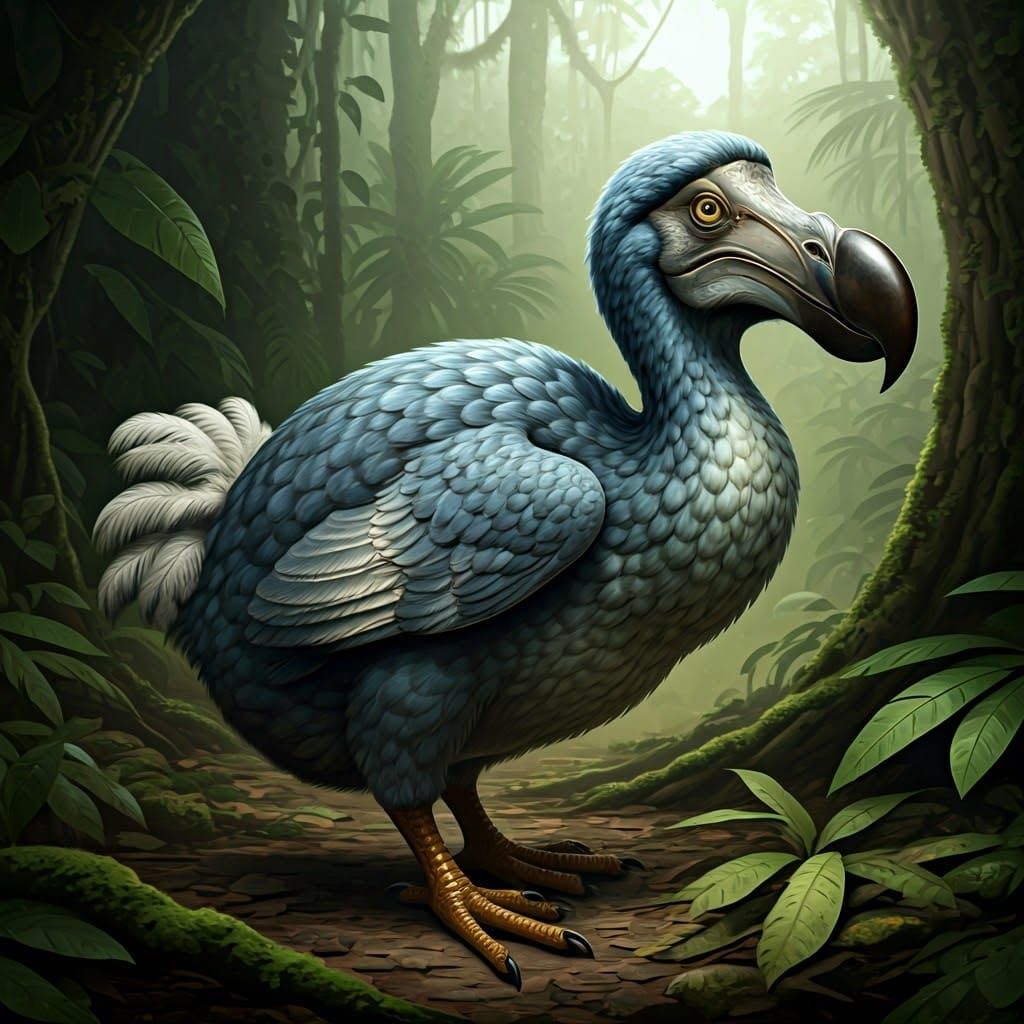 Extinct creatures, The Dodo, Raphus cucullatus, last seen in 1662. All ...