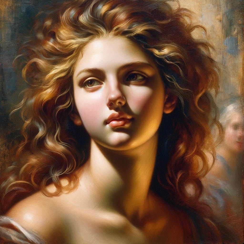 Oil painting of Seraphina in the style of Diego Velázquez, with rich ...