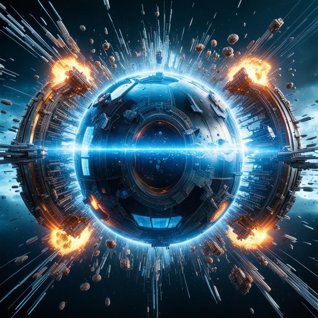 Cern atom smashing creates a new particle. - AI Generated Artwork ...