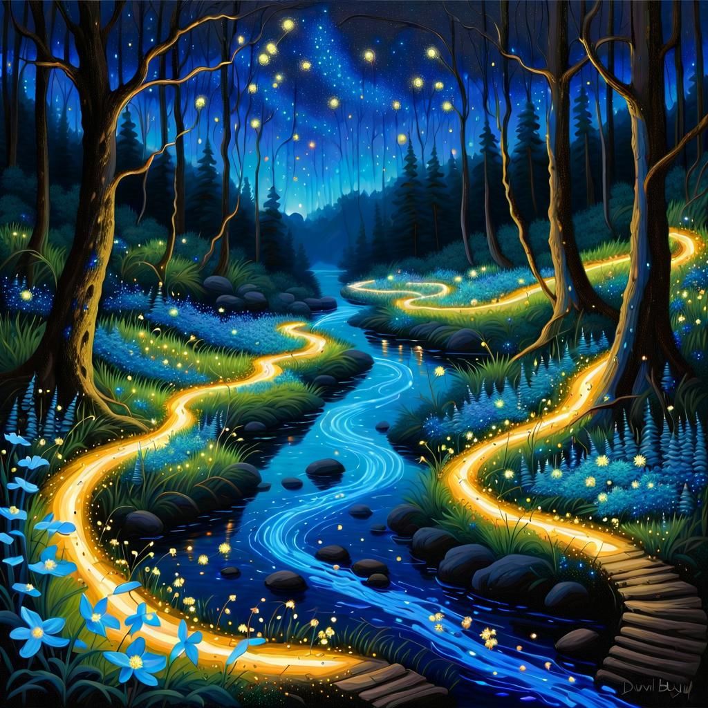 The stream of life - AI Generated Artwork - NightCafe Creator