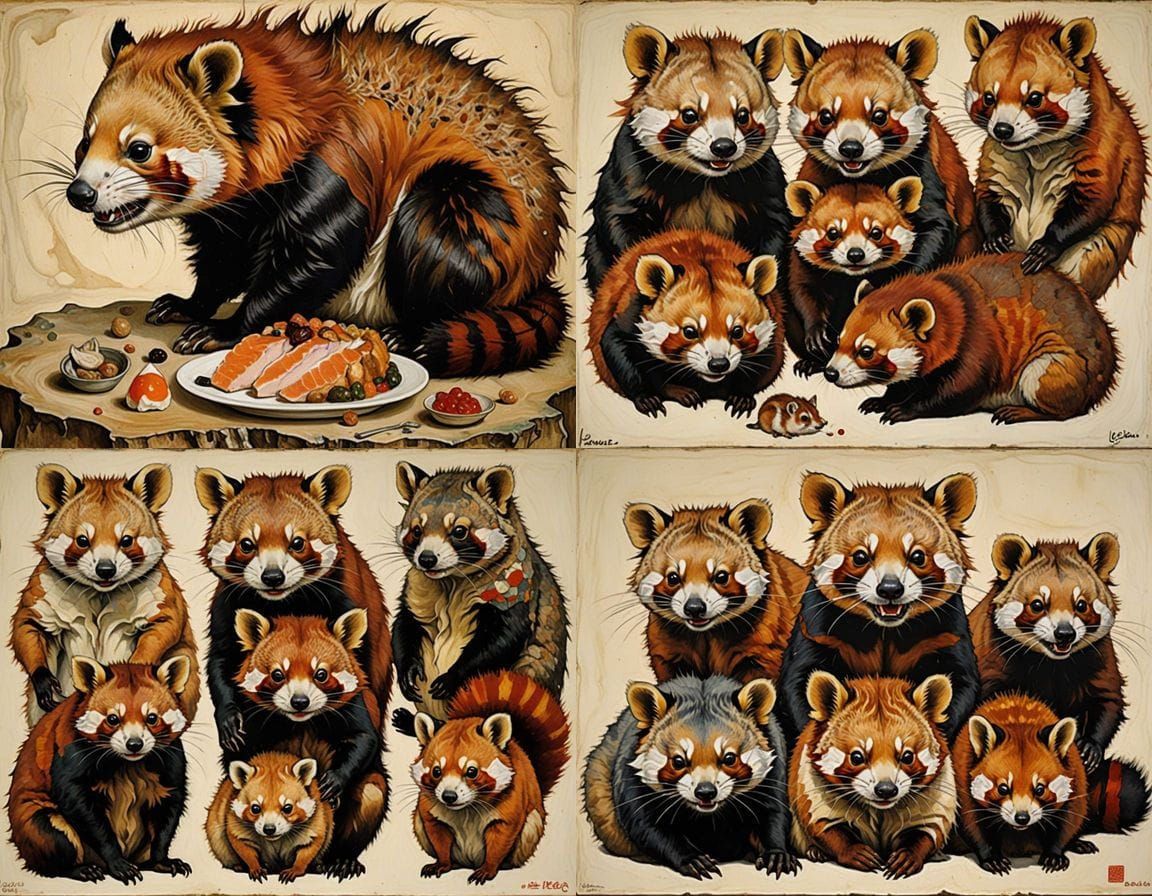 Eccentric Hybrid Creature in Expressionist Oil Pai... - AI Art