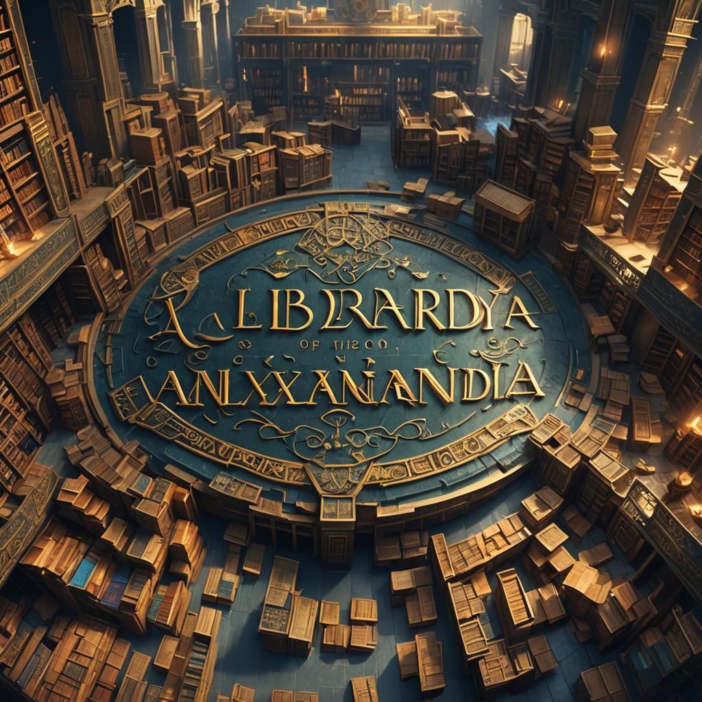The Library of Alexandria - AI Generated Artwork - NightCafe Creator