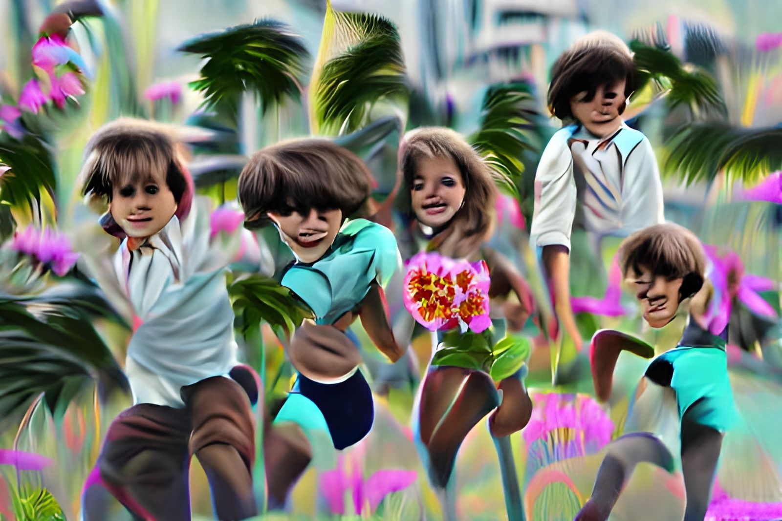 Miami kids - AI Generated Artwork - NightCafe Creator