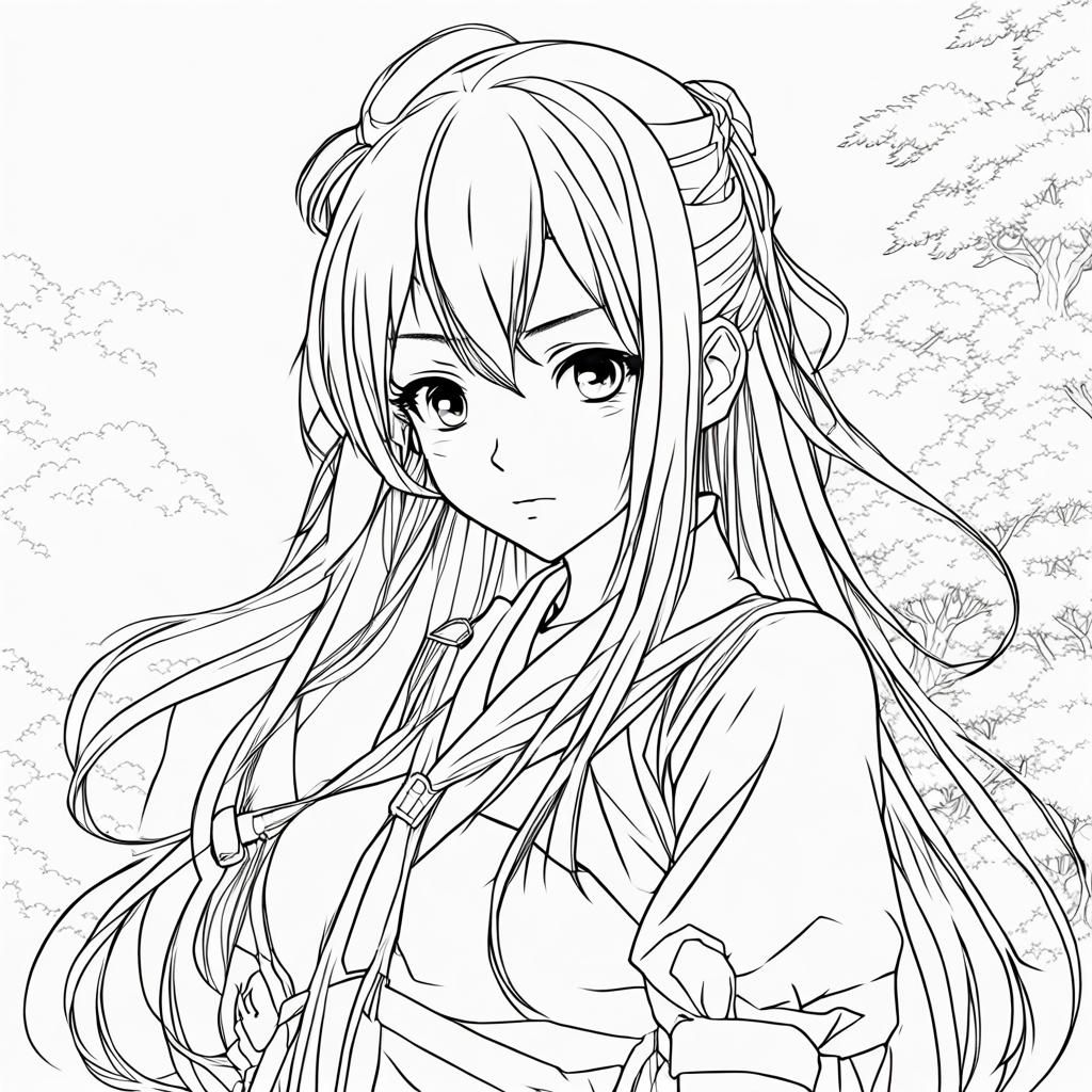 Anime Coloring Book V.2 - AI Generated Artwork - NightCafe Creator