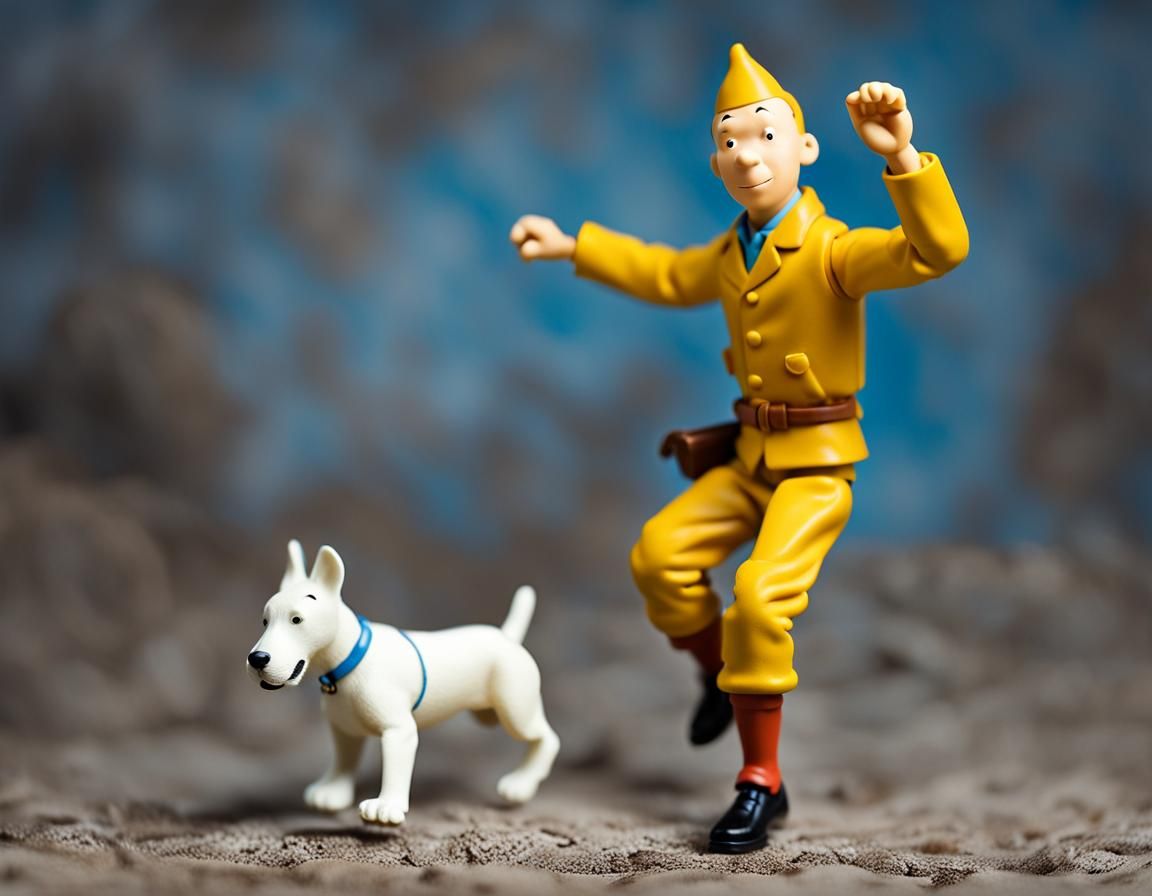 Tintin and Snowy. - AI Generated Artwork - NightCafe Creator