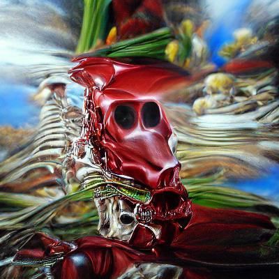 Bloody skeleton 8k resolution hyperrealism surrealism detailed painting ...
