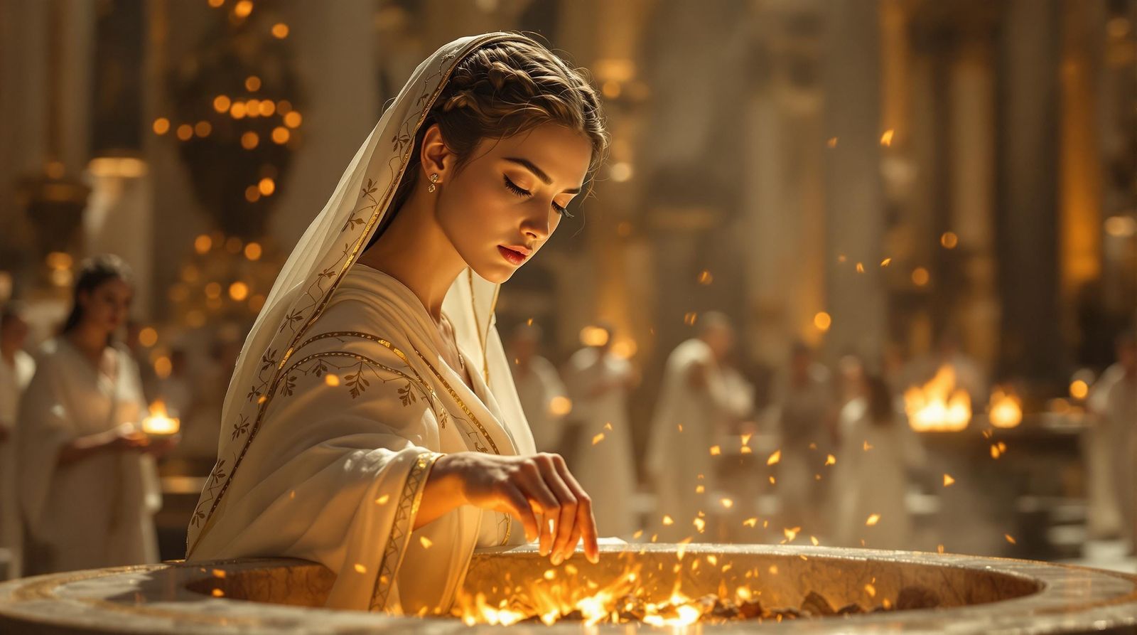 🔥 Keeper of Eternity : The Vestal Virgin and Rome’s Sacred Flame 🔥