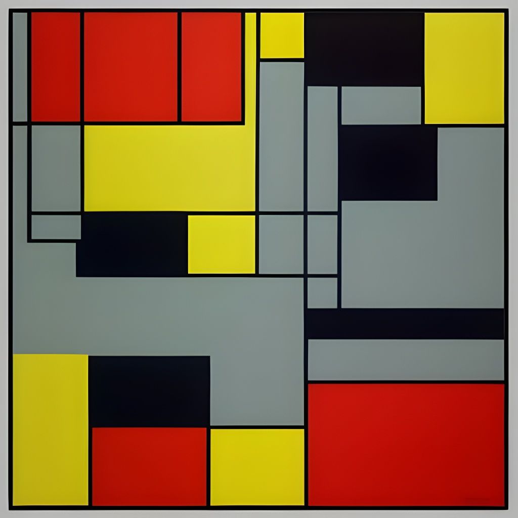 Geometric Abstraction - V - AI Generated Artwork - NightCafe Creator