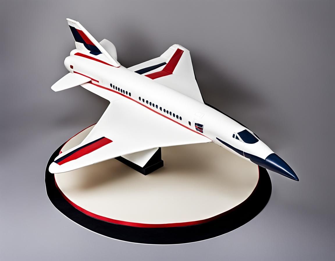 Concorde-Inspired Cake - AI Generated Artwork - NightCafe Creator