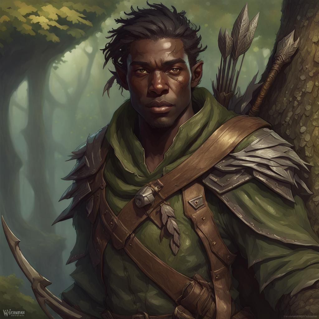 Alwin Ganamede - Wood Elf Ranger/Rogue - AI Generated Artwork ...