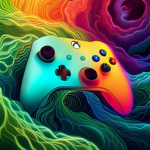 Modern Xbox Controller with a Vibrant coils - AI Generated Artwork ...