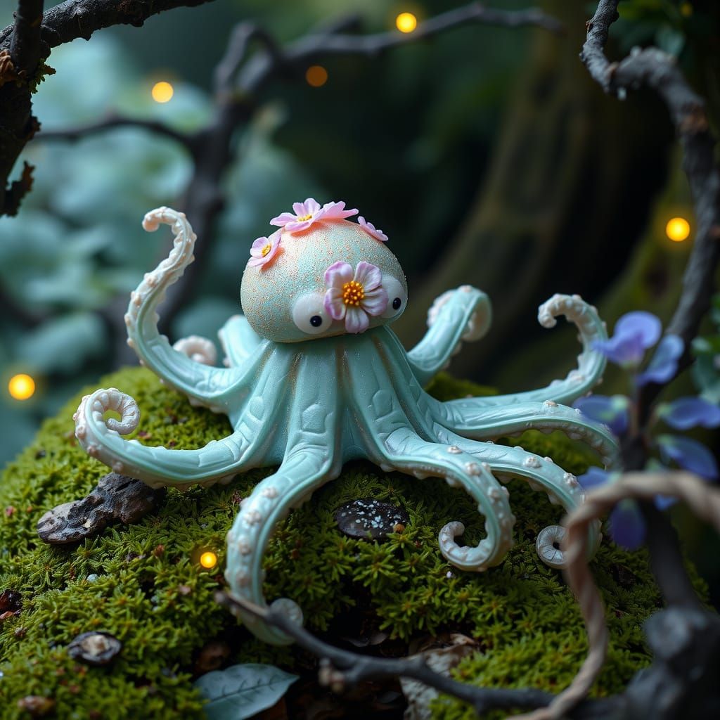Whimsical Octopus-Spider Fae Creature in Lavender ... - AI Art