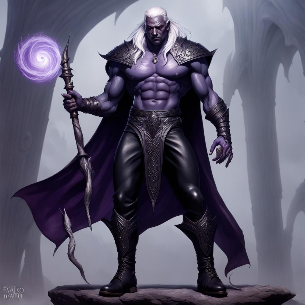 Drow wizard - AI Generated Artwork - NightCafe Creator