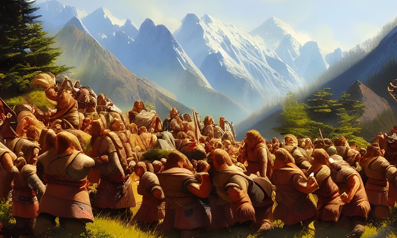 Large gathering of Dwarves - AI Generated Artwork - NightCafe Creator