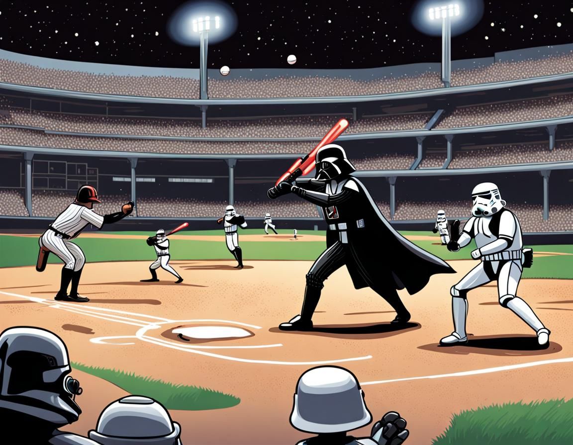 An intergalactic baseball game - AI Generated Artwork - NightCafe Creator