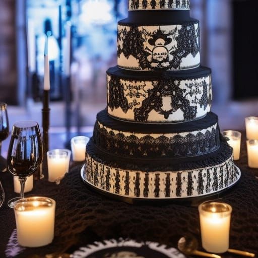 Goth Cake - AI Generated Artwork - NightCafe Creator