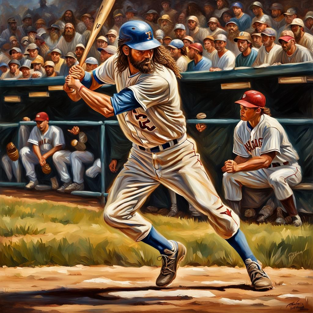 hitter in a baseball game - AI Generated Artwork - NightCafe Creator