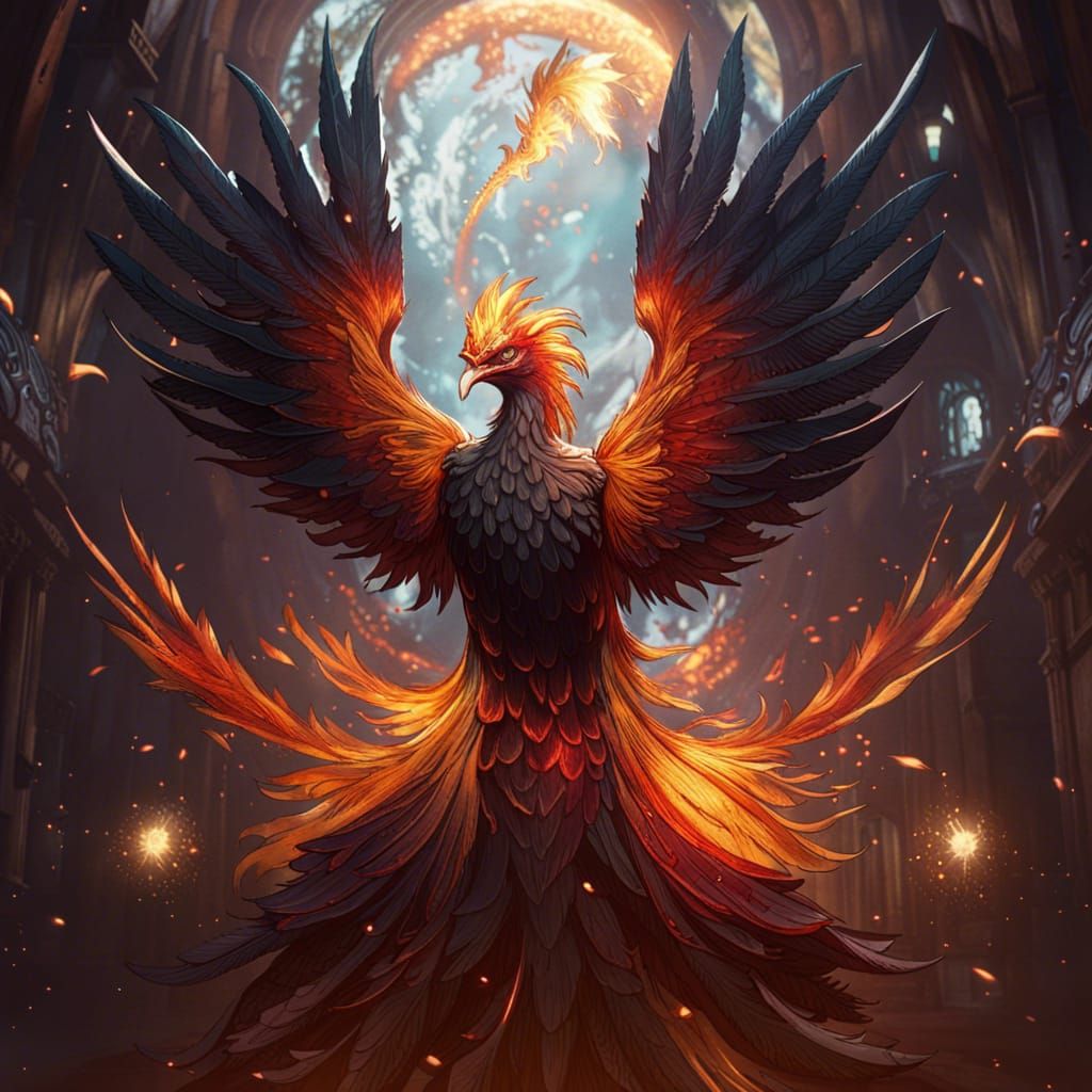 Phoenix bird - AI Generated Artwork - NightCafe Creator