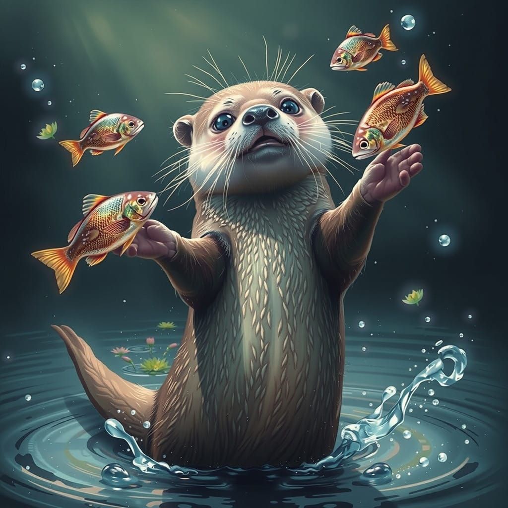 I can’t juggle but Otto the utterly awesome otter can.