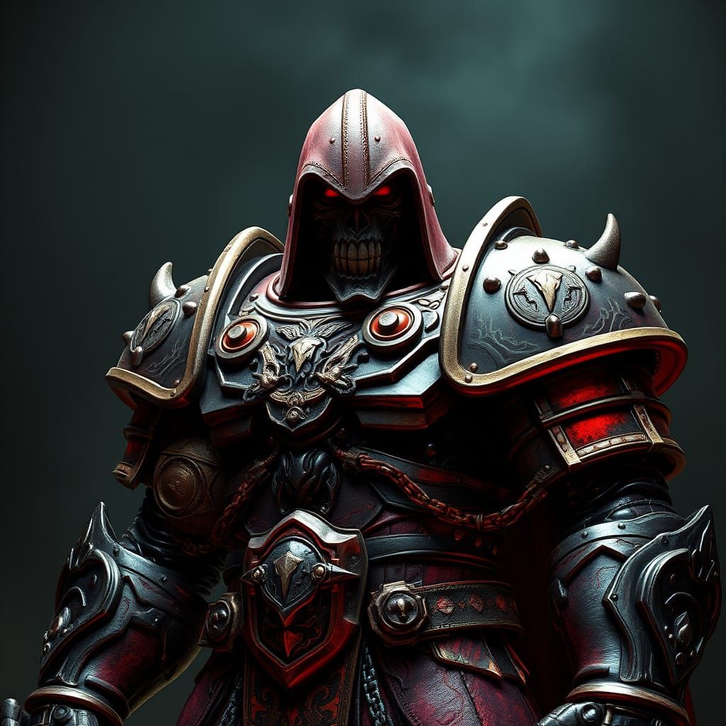 Detailed Image of Doomslayer in Shiny Armor - AI Art